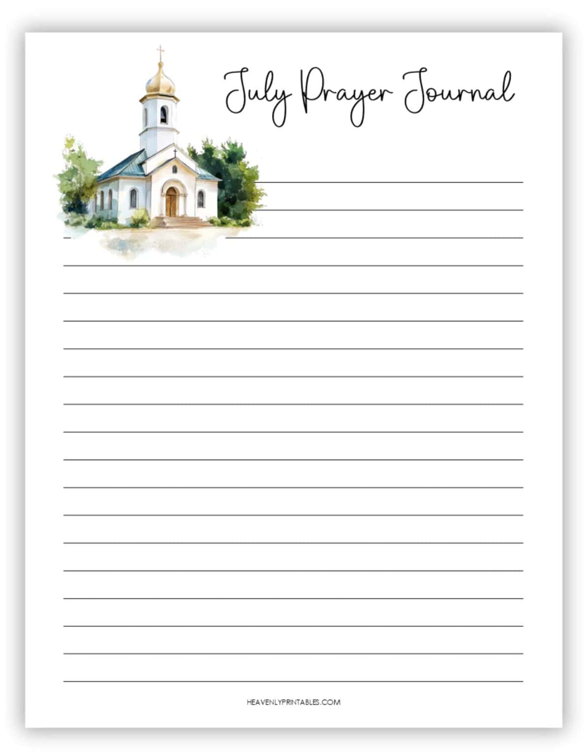 July Calendar Planner (Free PDF Printable) - Heavenly Printables