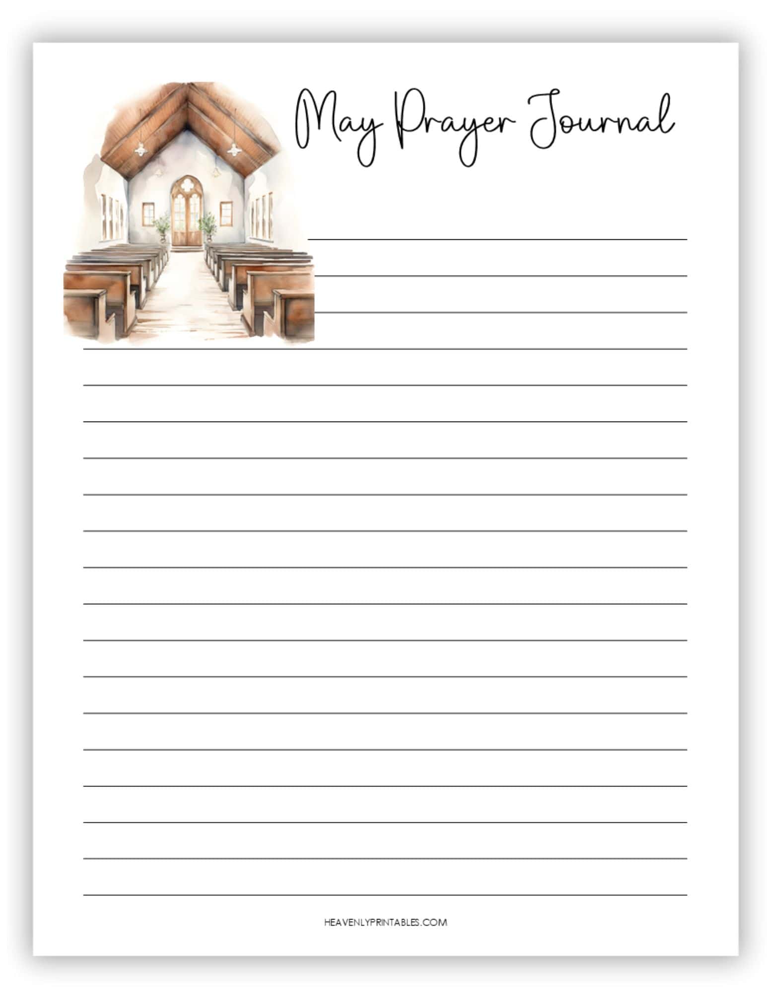 May Calender Planner (Free PDF Printable) - Heavenly Printables