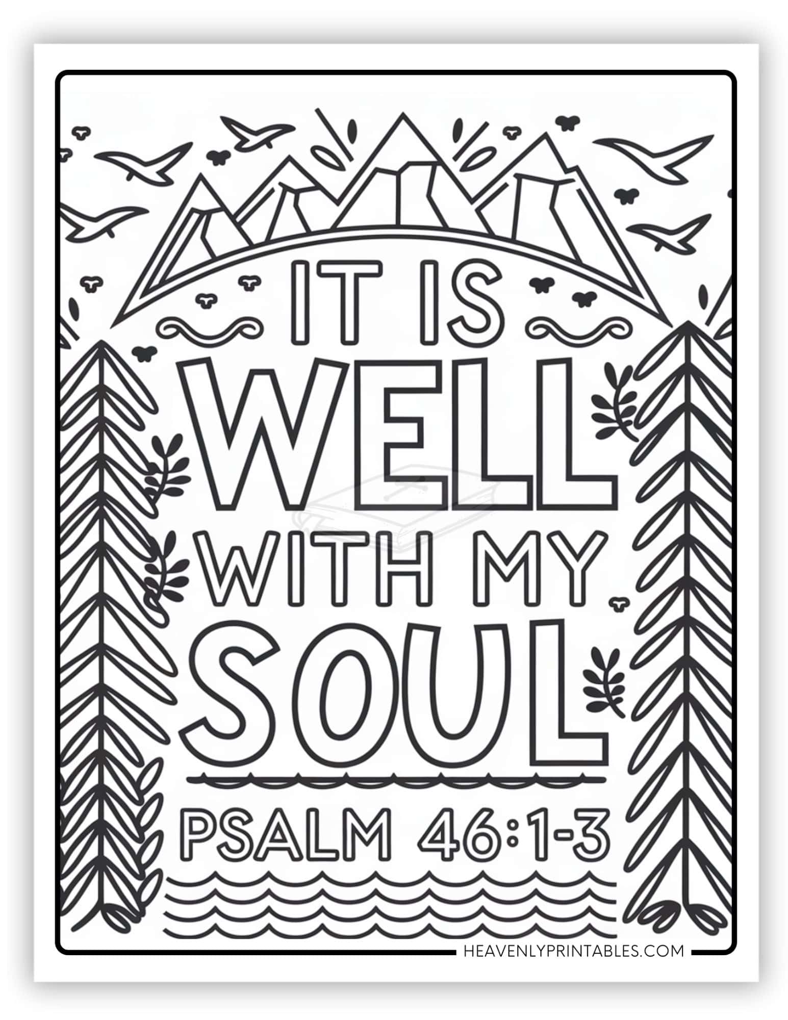 It Is Well With My Soul Coloring Pages (Free PDF Printables) - Heavenly ...