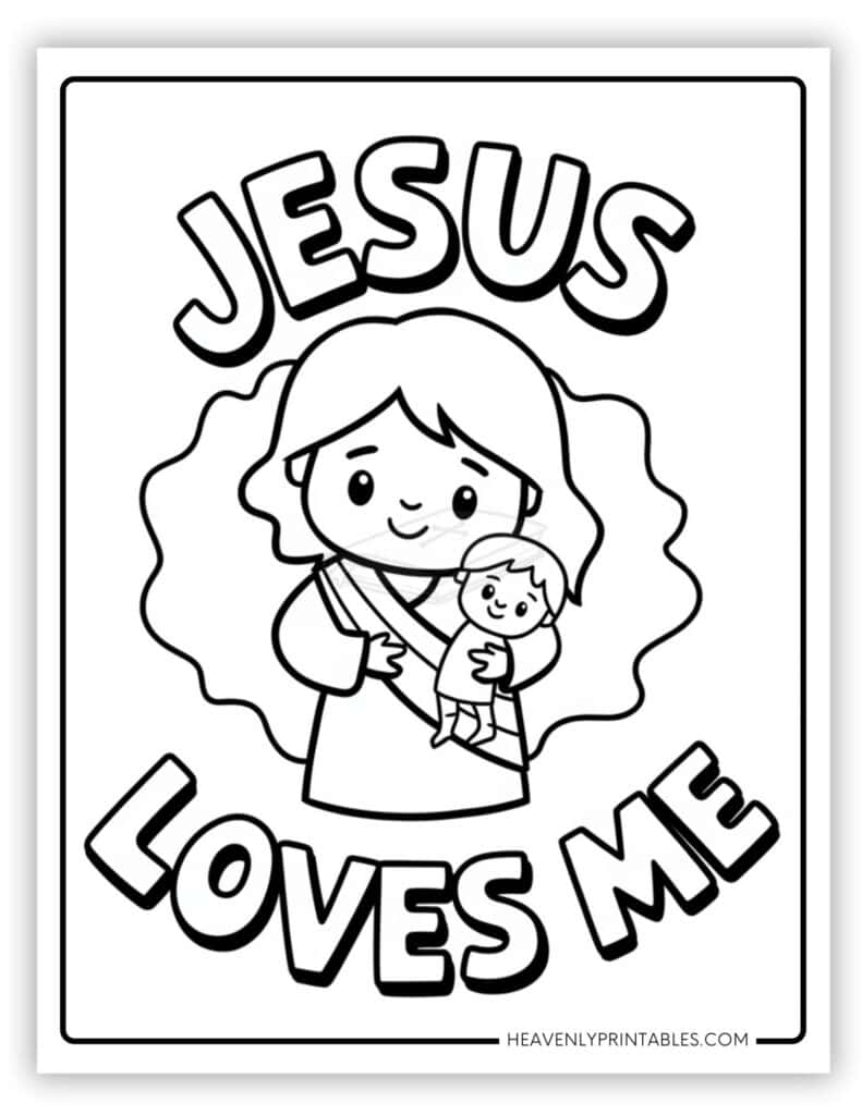Jesus Loves Me Coloring Pages Free PDF Printables Heavenly Printables Jesus Loves Me Coloring Pages Free PDF Printables Heavenly Printables