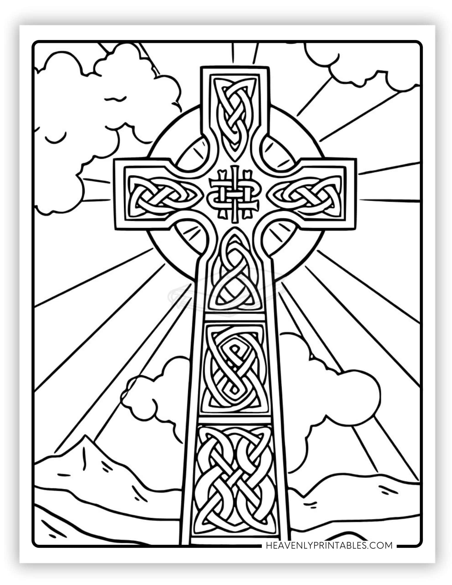 Cross Coloring Pages (Free PDF Printables) - Heavenly Printables