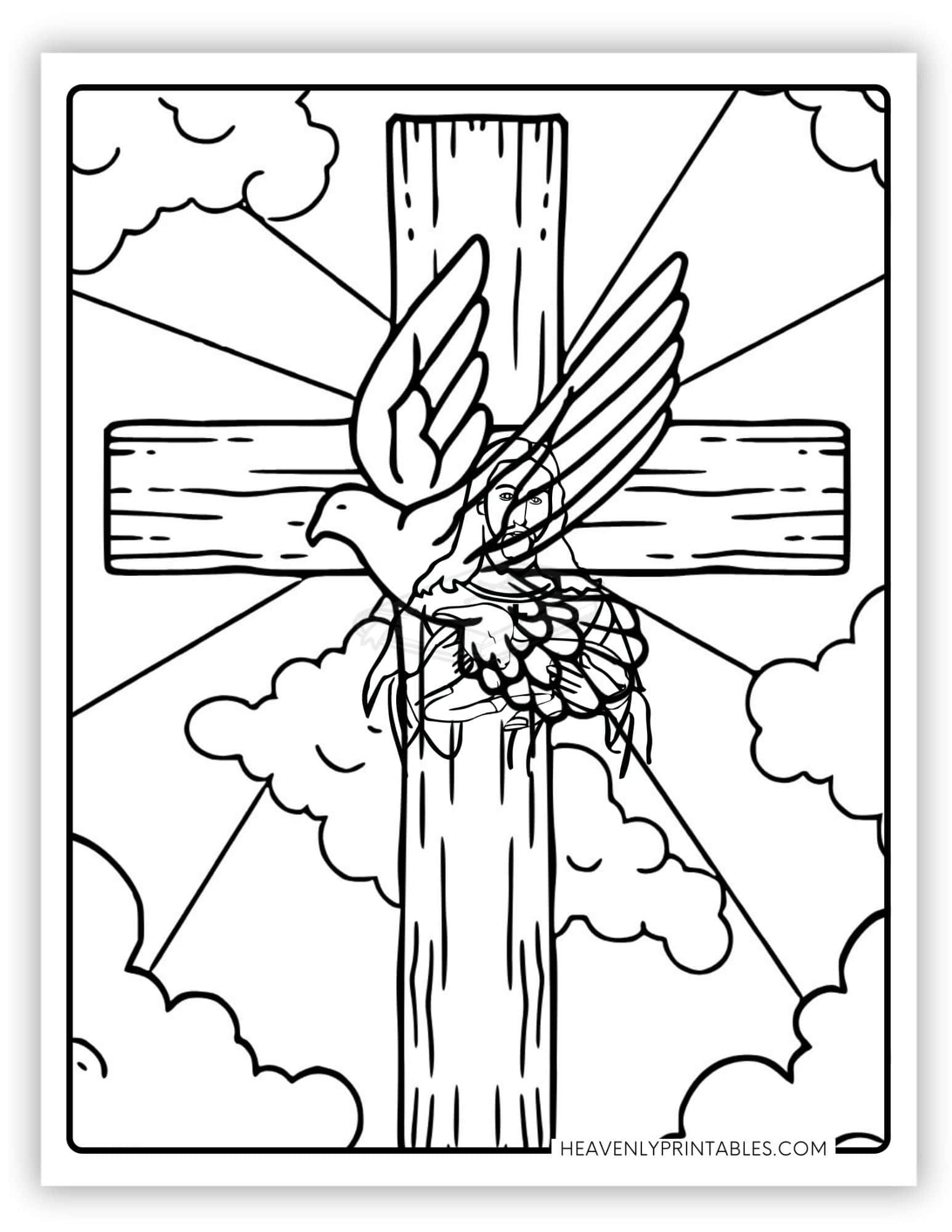 Cross Coloring Pages (Free PDF Printables) - Heavenly Printables