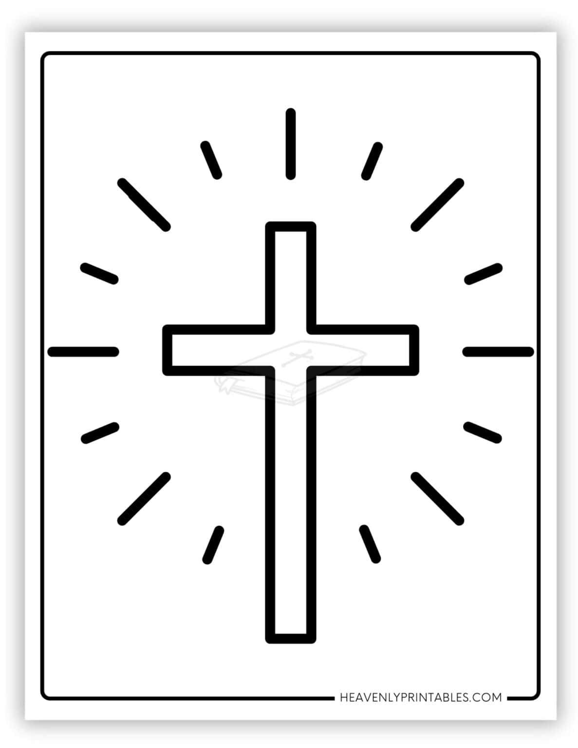 Cross Coloring Pages (Free PDF Printables) - Heavenly Printables