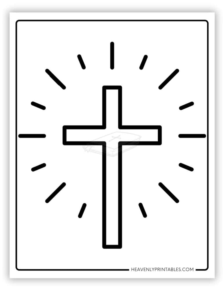 Cross Coloring Pages (Free PDF Printables) - Heavenly Printables