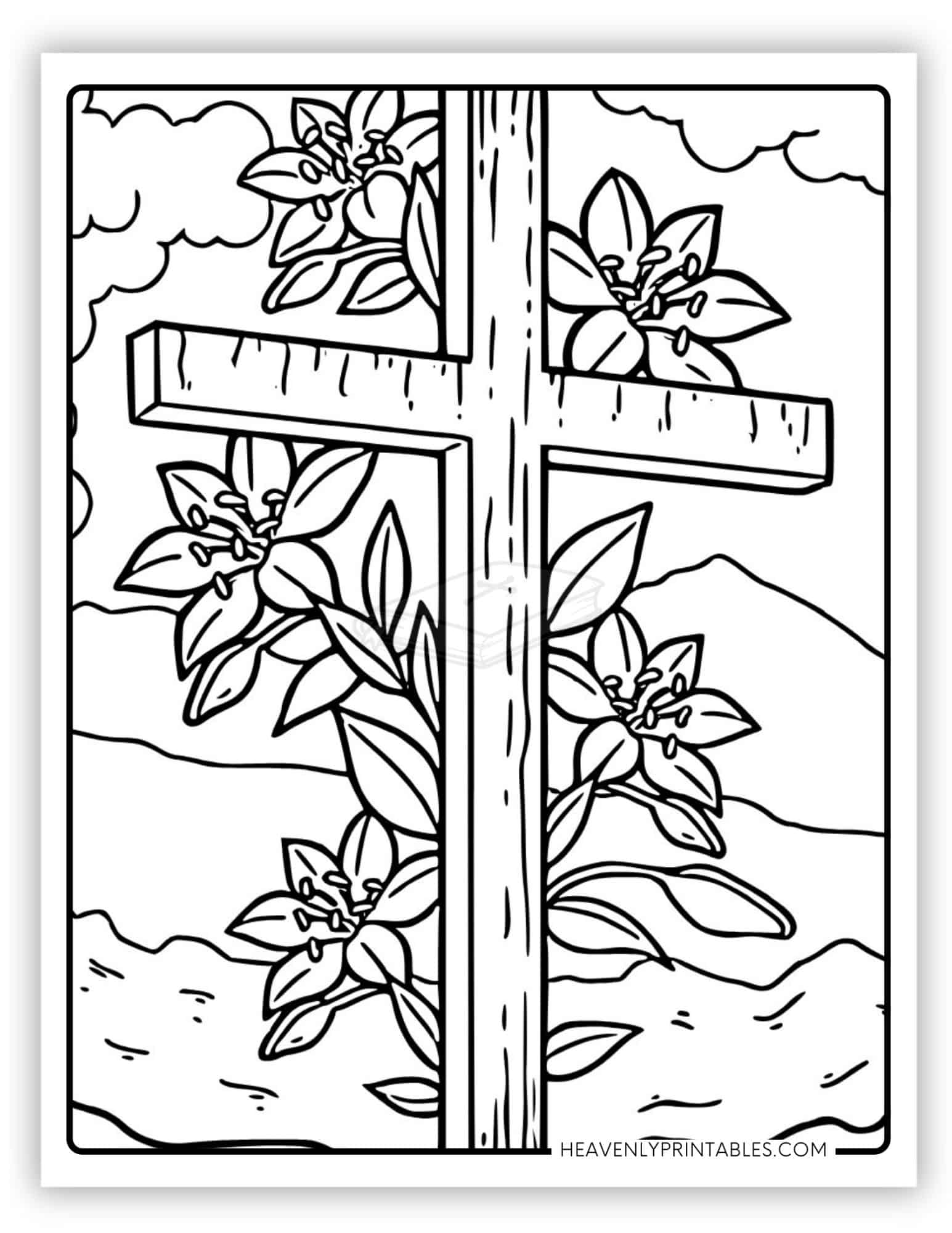 Cross Coloring Pages (Free PDF Printables) - Heavenly Printables