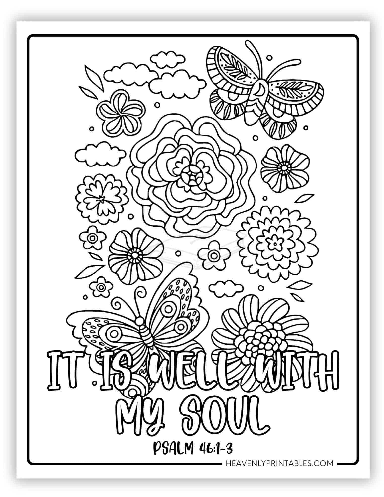 It Is Well With My Soul Coloring Pages (Free PDF Printables) - Heavenly ...
