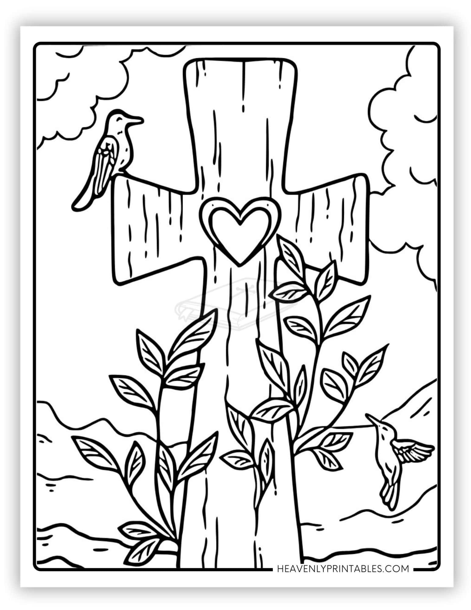 Cross Coloring Pages (Free PDF Printables) - Heavenly Printables