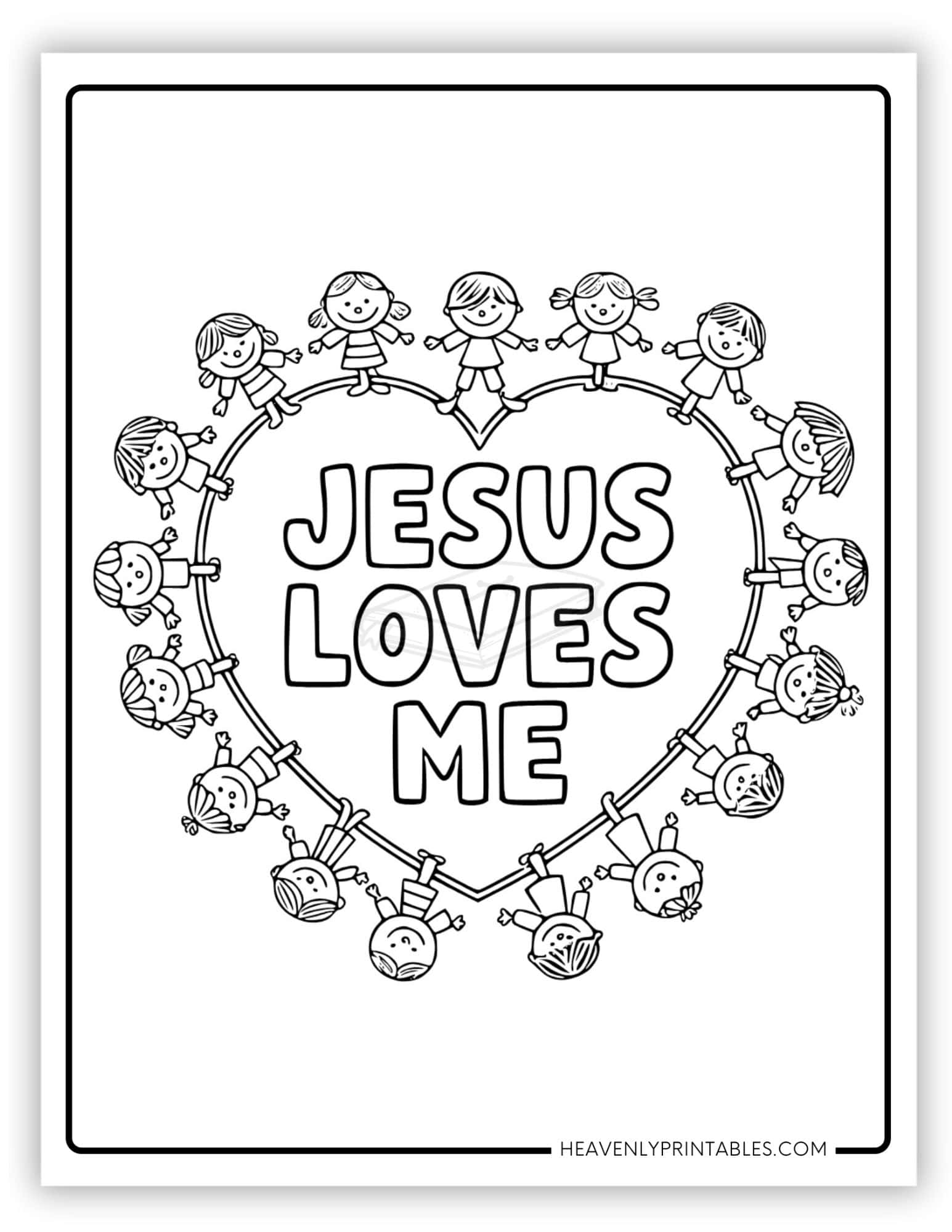 Jesus Loves Me Coloring Pages (Free PDF Printables) - Heavenly Printables