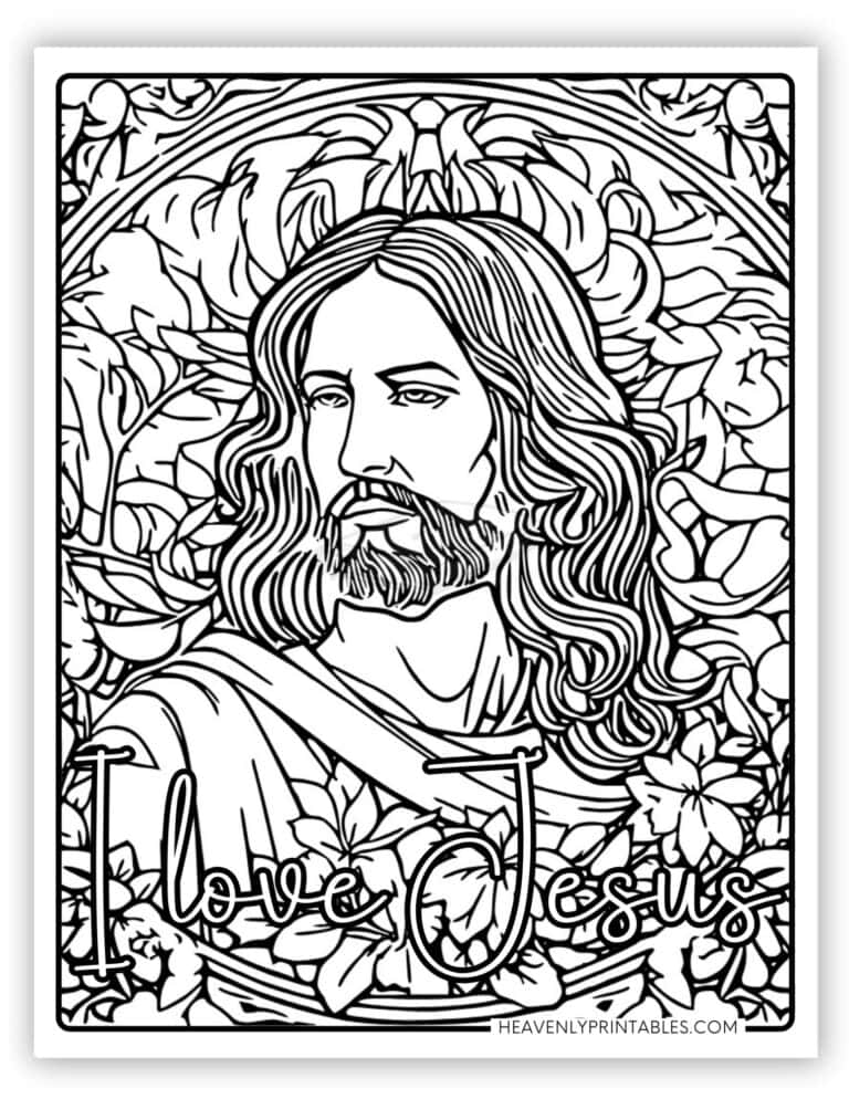 I Love Jesus Coloring Pages (Free PDF Printables) - Heavenly Printables