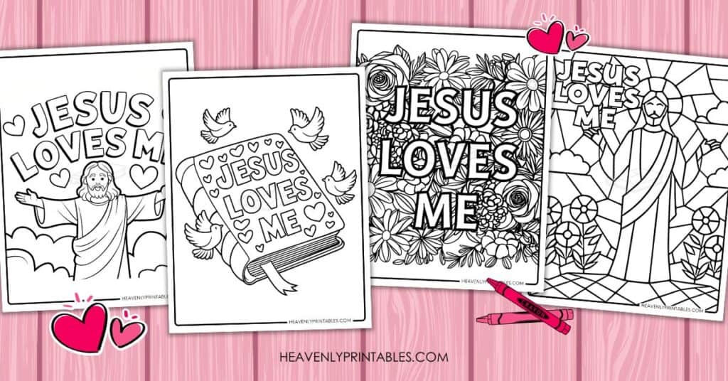 Jesus Loves Me Coloring Pages (Free PDF Printables) - Heavenly Printables