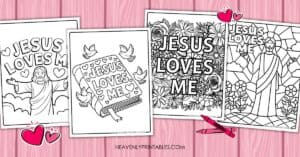 Jesus Loves Me Coloring Pages (Free PDF Printables) - Heavenly Printables