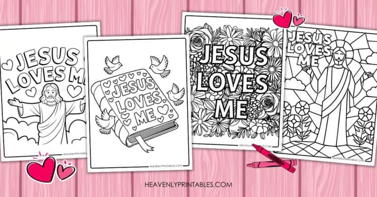 Jesus Loves Me Coloring Pages (Free PDF Printables) - Heavenly Printables