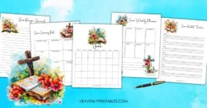 June Calendar Planner (Free PDF Printable) - Heavenly Printables