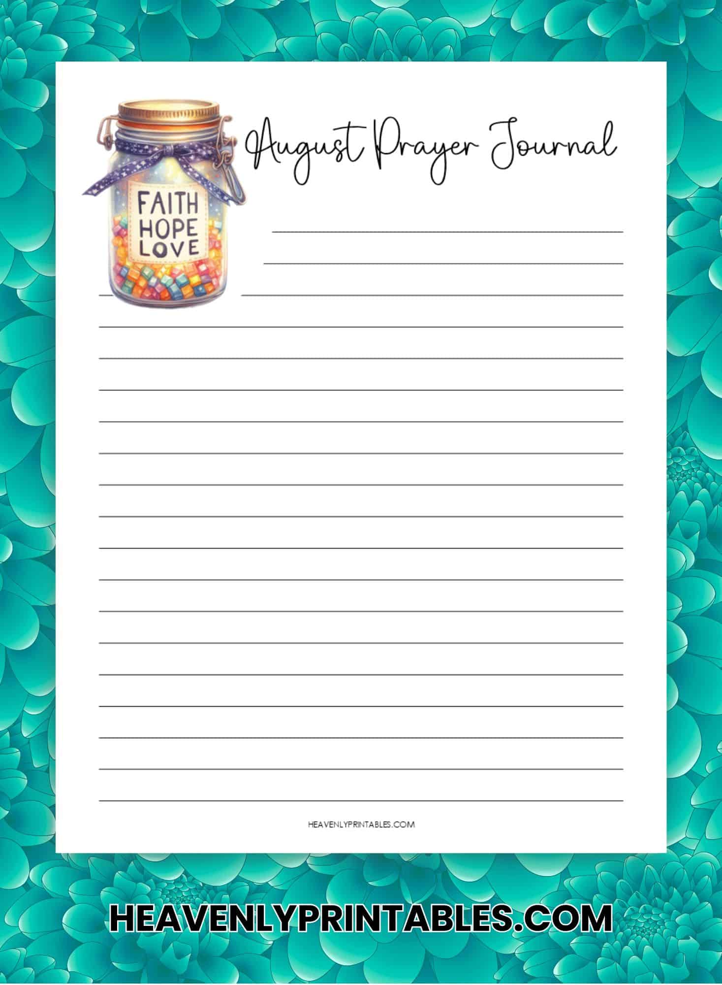 August Calendar Planner (Free PDF Printable) - Heavenly Printables