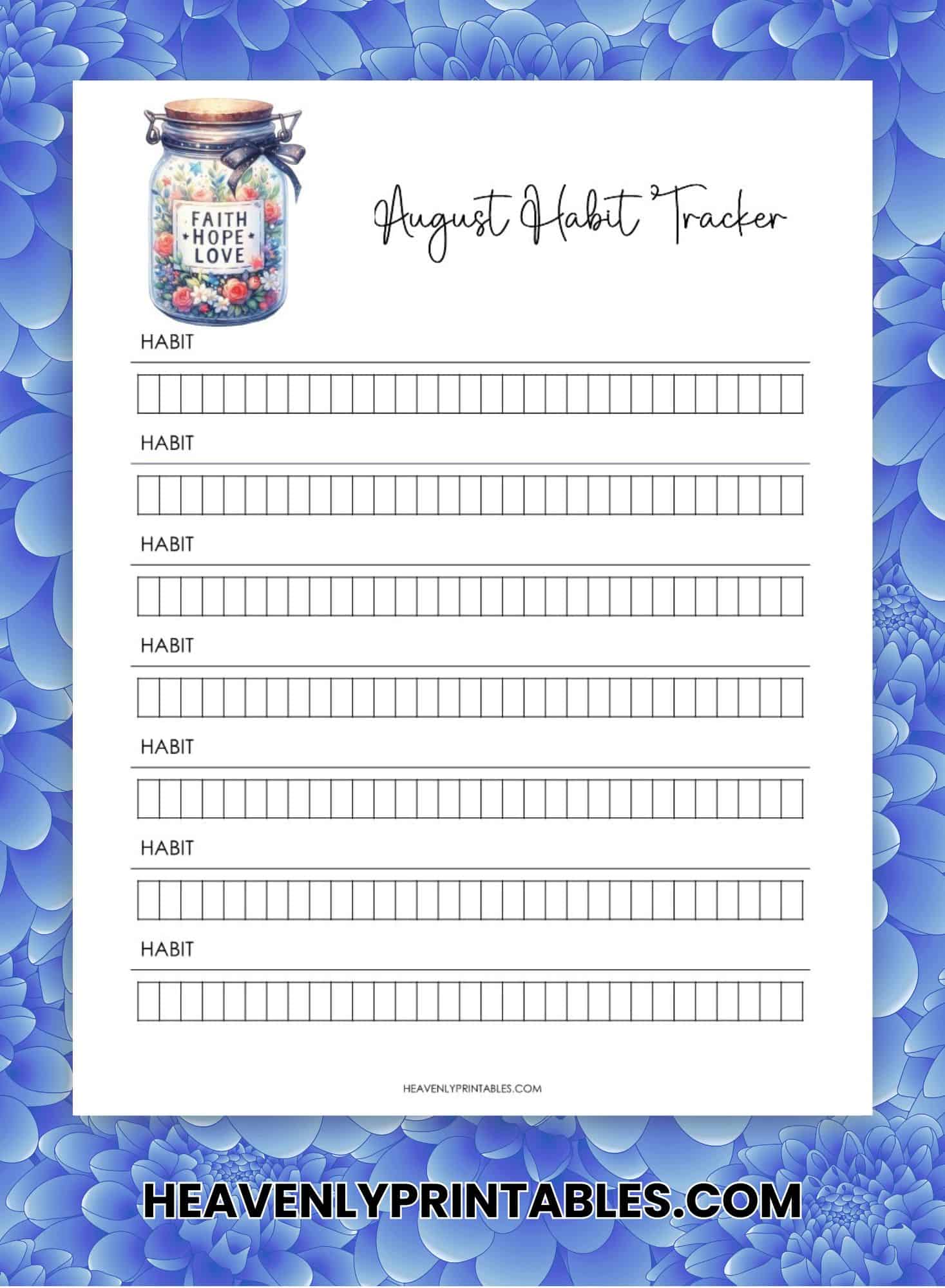 August Calendar Planner (Free PDF Printable) - Heavenly Printables