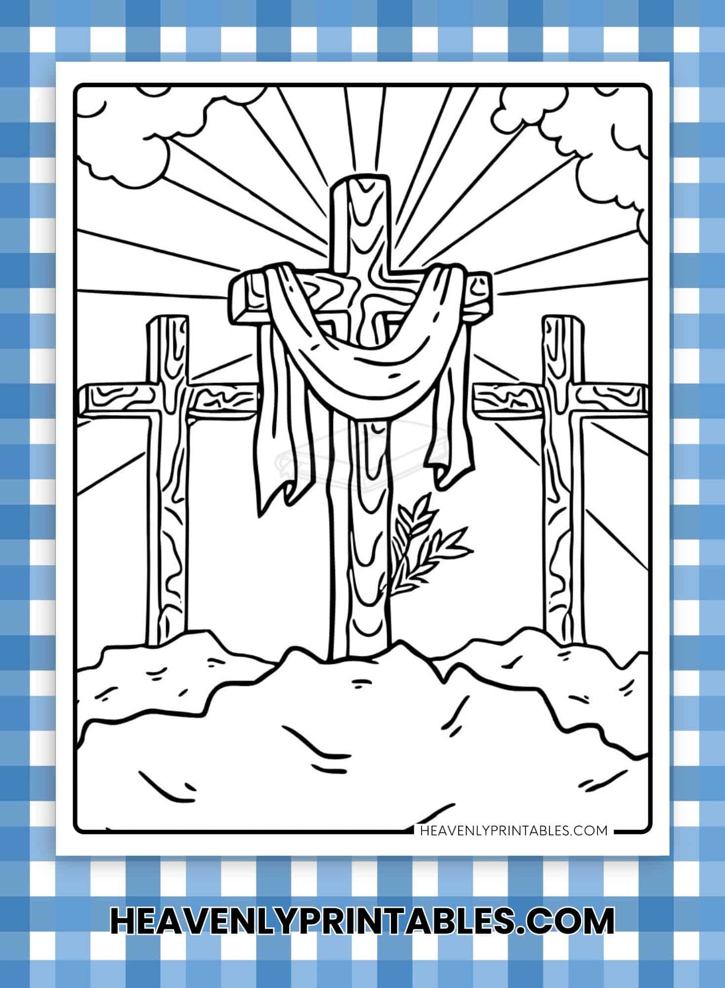Cross Coloring Pages (Free PDF Printables) - Heavenly Printables