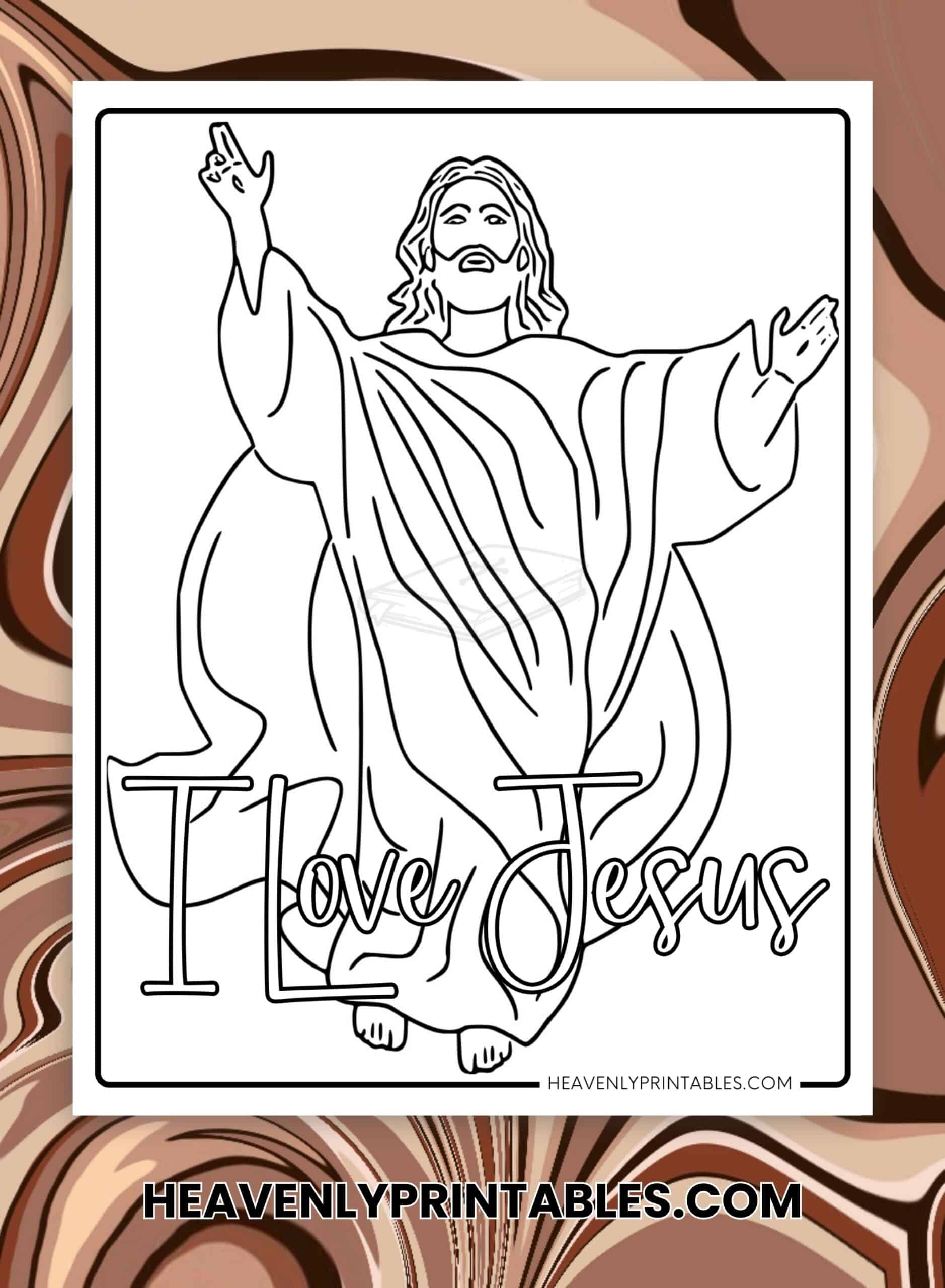 I Love Jesus Coloring Pages (Free PDF Printables) - Heavenly Printables
