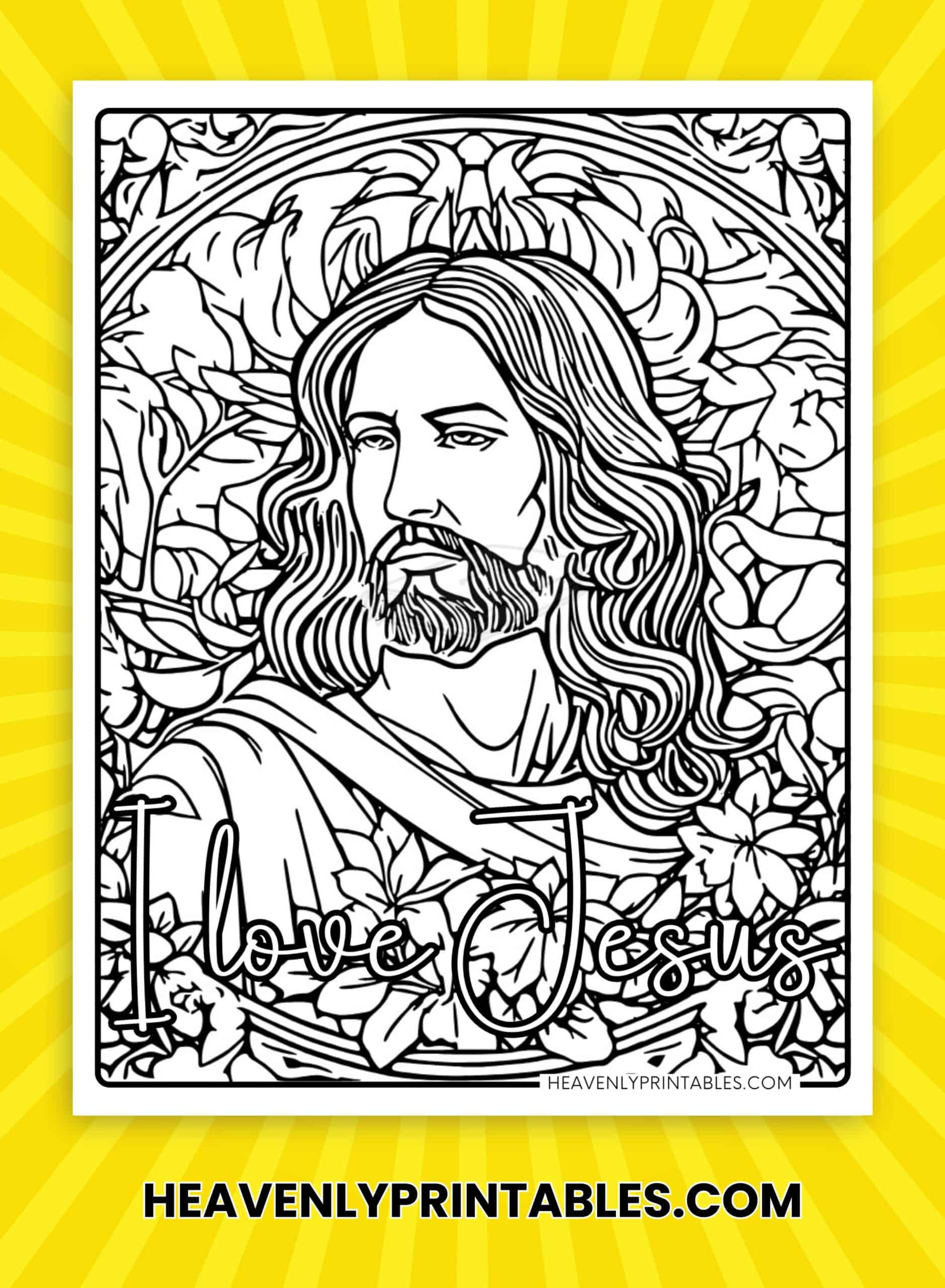 I Love Jesus Coloring Pages (Free PDF Printables) - Heavenly Printables