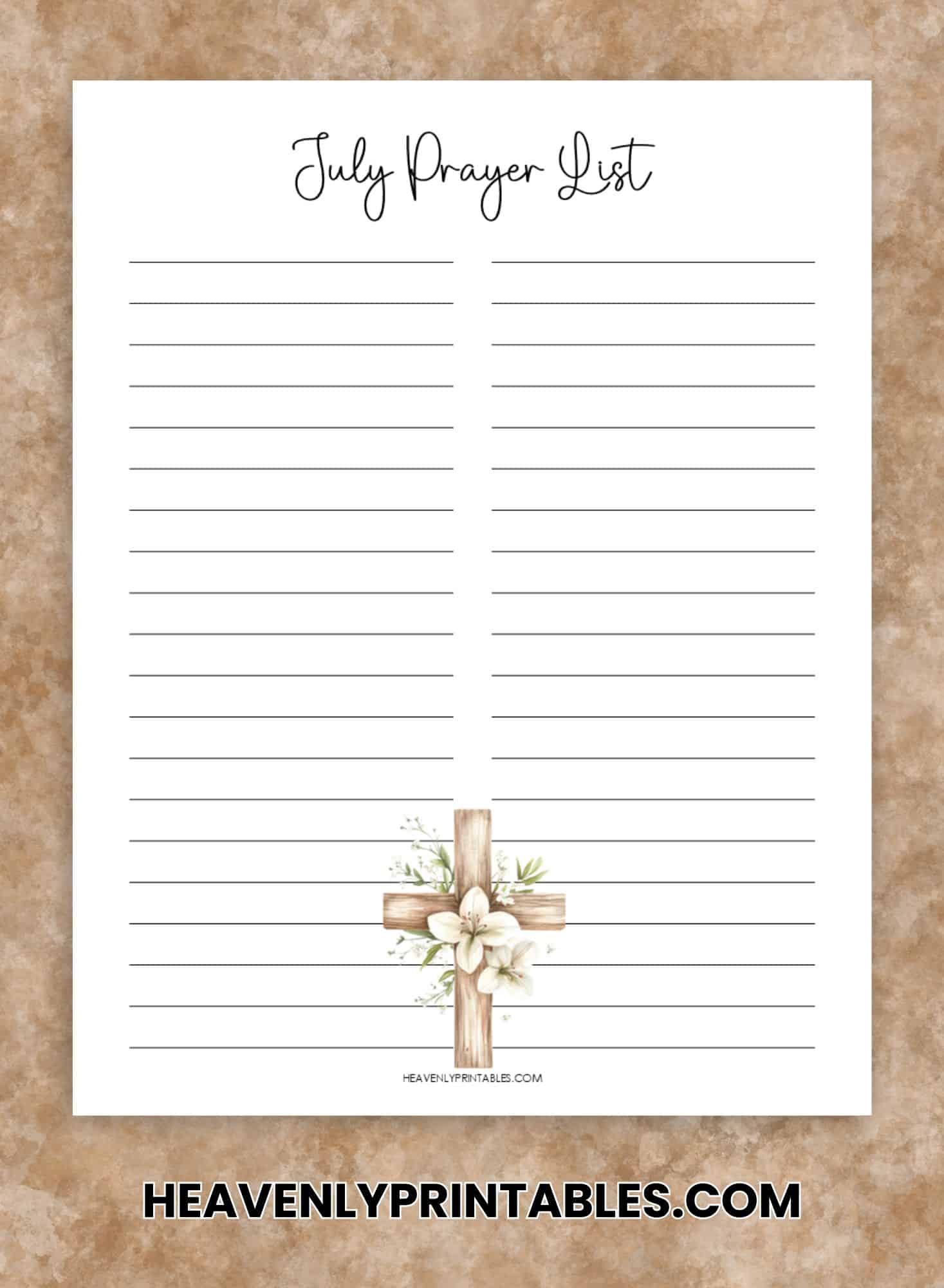 July Calendar Planner (Free PDF Printable) - Heavenly Printables