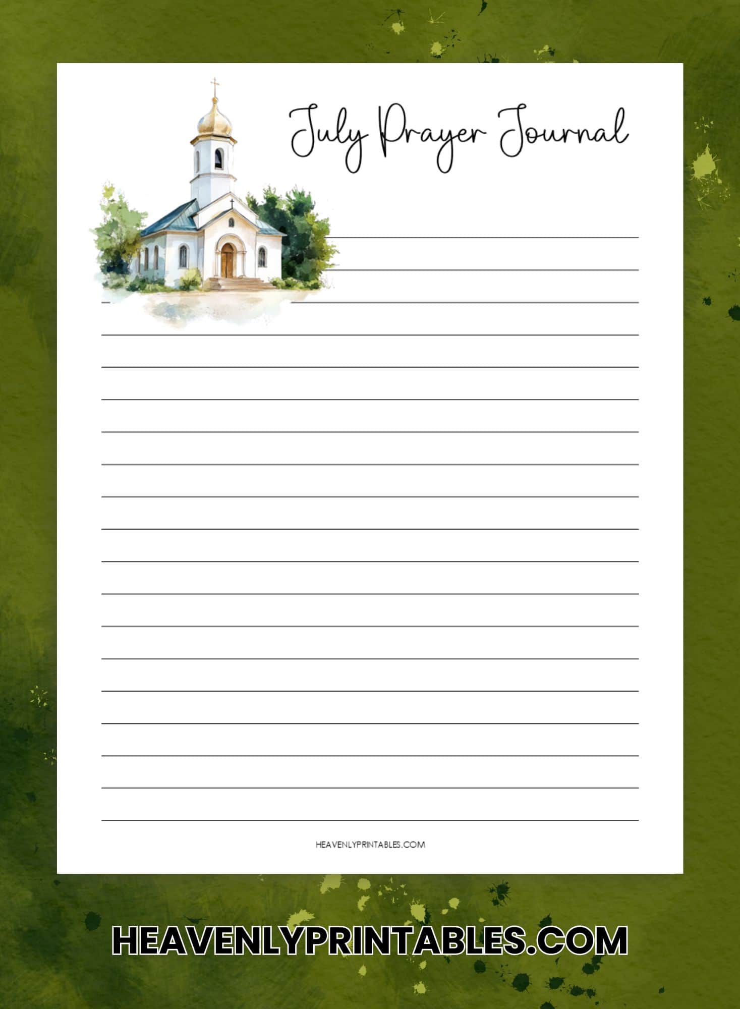 July Calendar Planner (Free PDF Printable) - Heavenly Printables