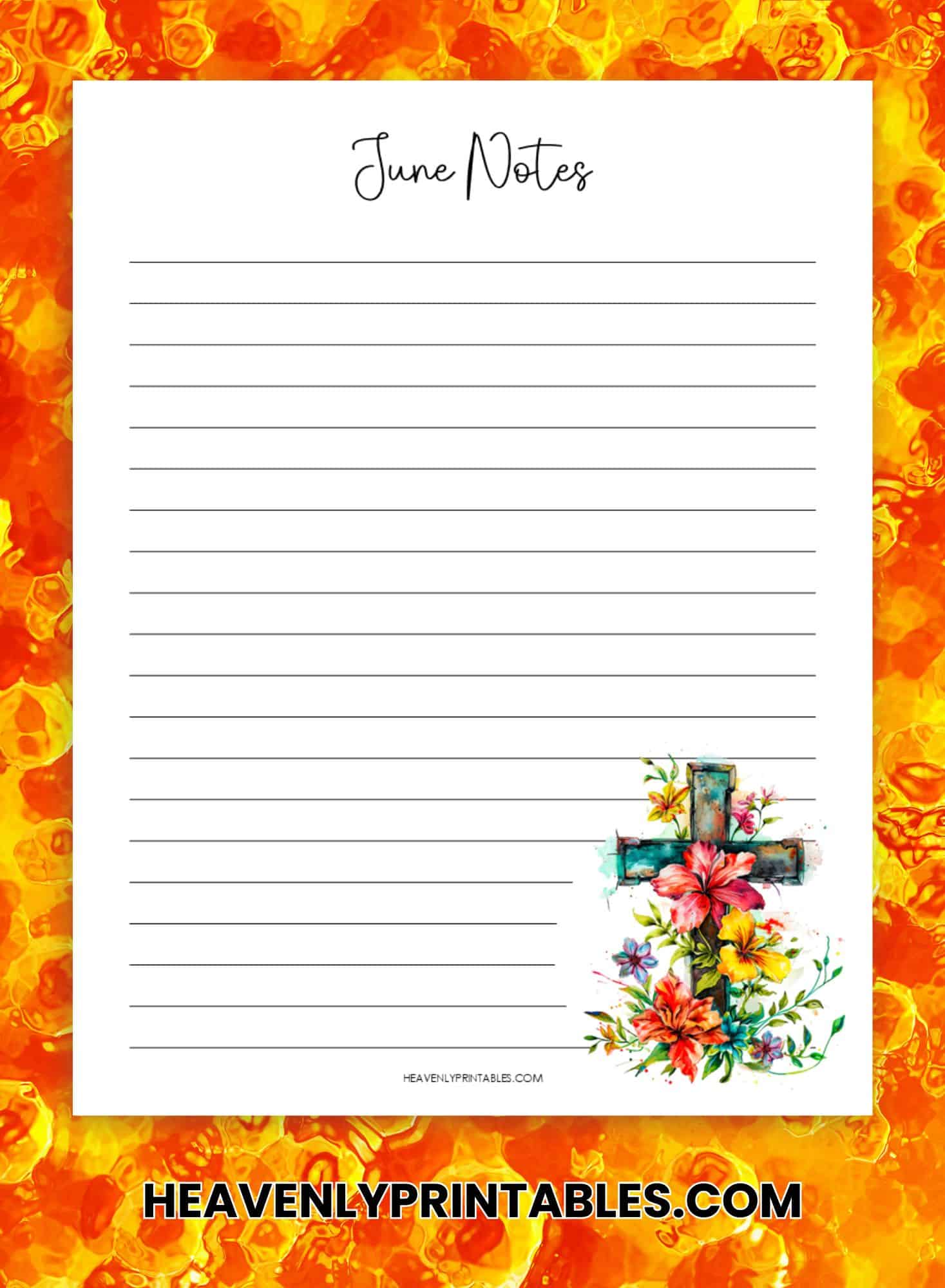 June Calendar Planner (Free PDF Printable) - Heavenly Printables