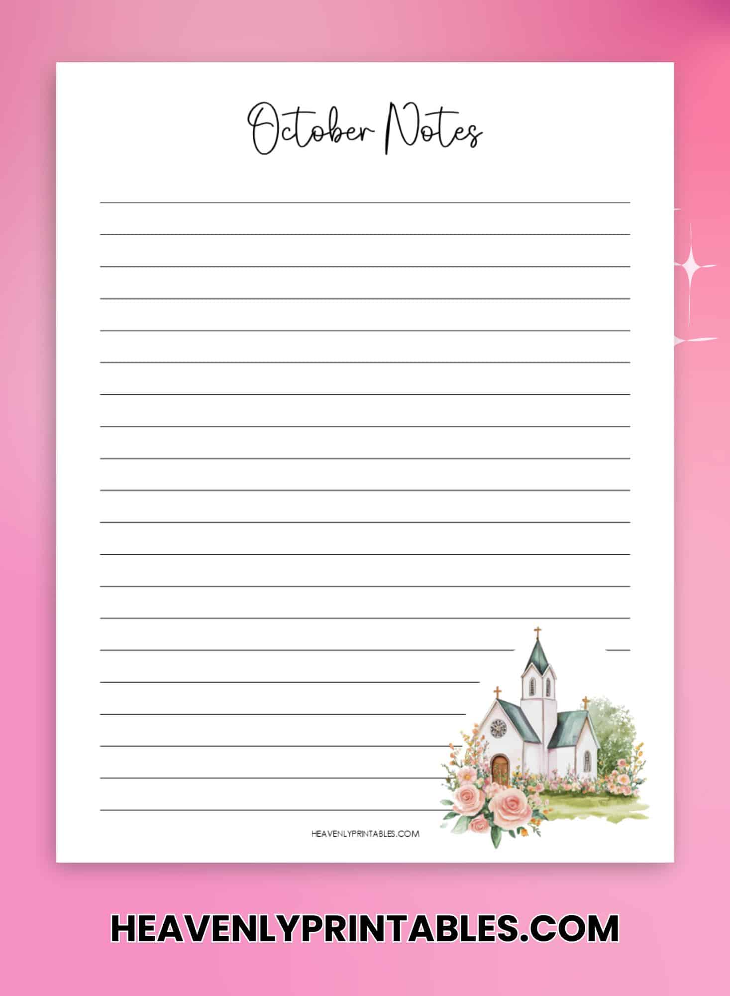 October Calendar Planner (Free PDF Printable) - Heavenly Printables