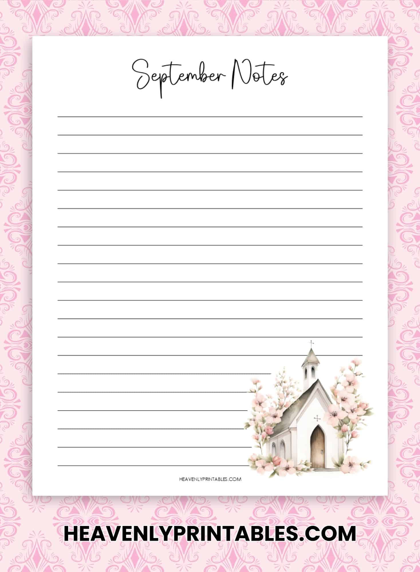 September Calendar Planner (Free PDF Printable) - Heavenly Printables