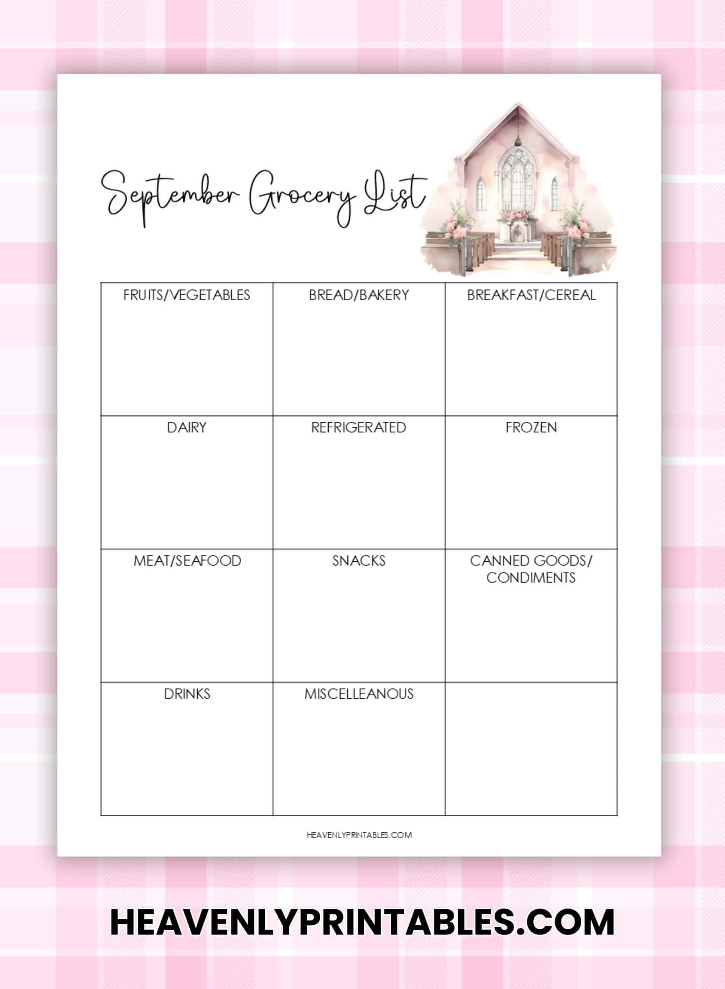 September Calendar Planner (Free PDF Printable) - Heavenly Printables