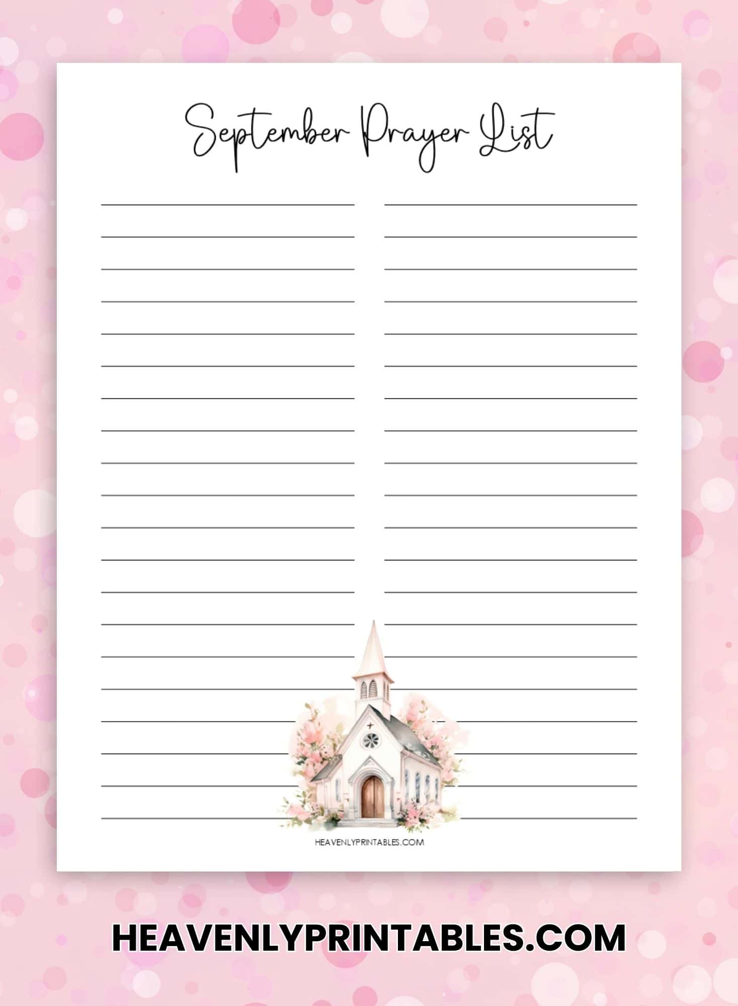 September Calendar Planner (Free PDF Printable) - Heavenly Printables