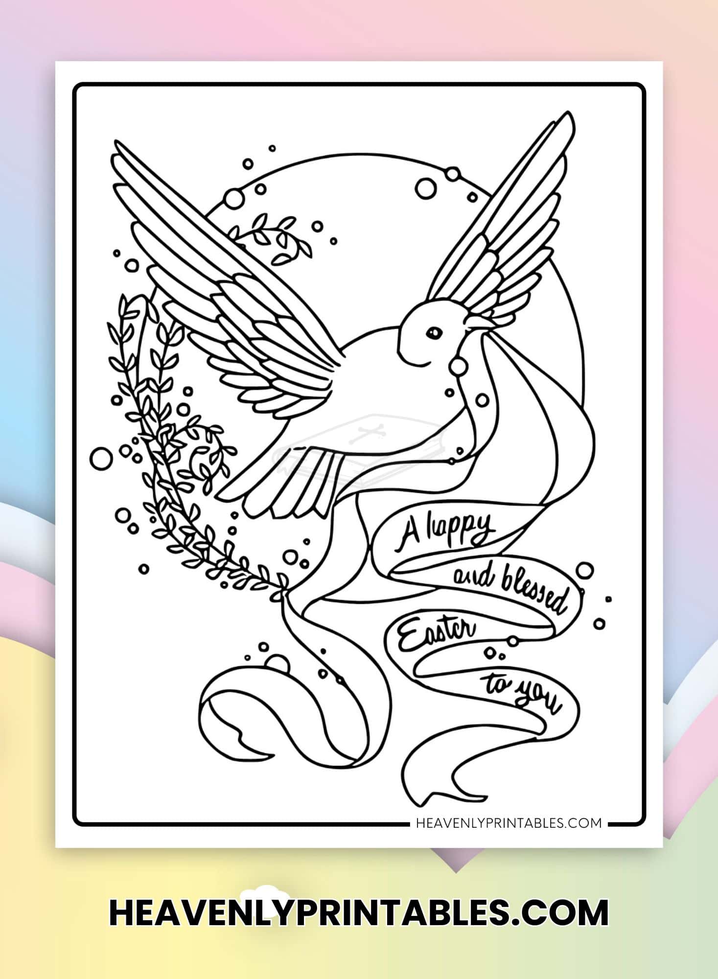 Vintage Easter Coloring Pages (Free PDF Printables) - Heavenly Printables