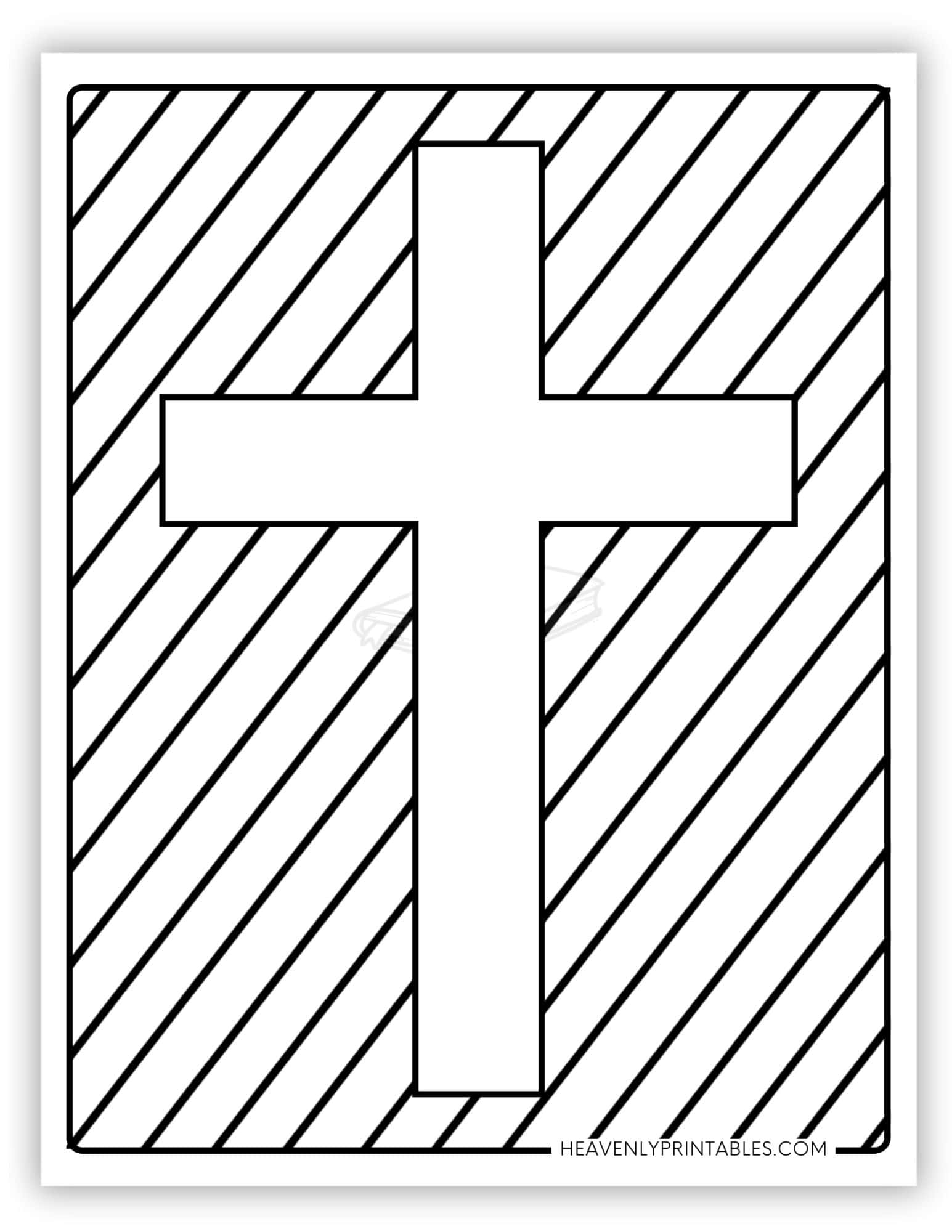 Cross Coloring Pages (Free PDF Printables) - Heavenly Printables