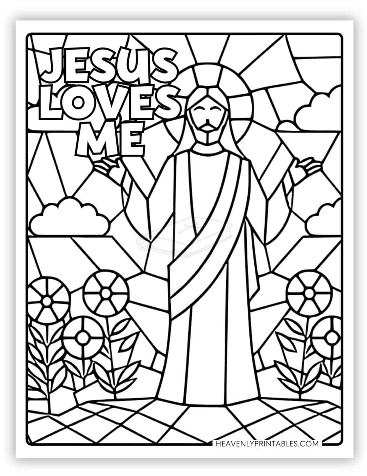 Jesus Loves Me Coloring Pages (Free PDF Printables) - Heavenly Printables