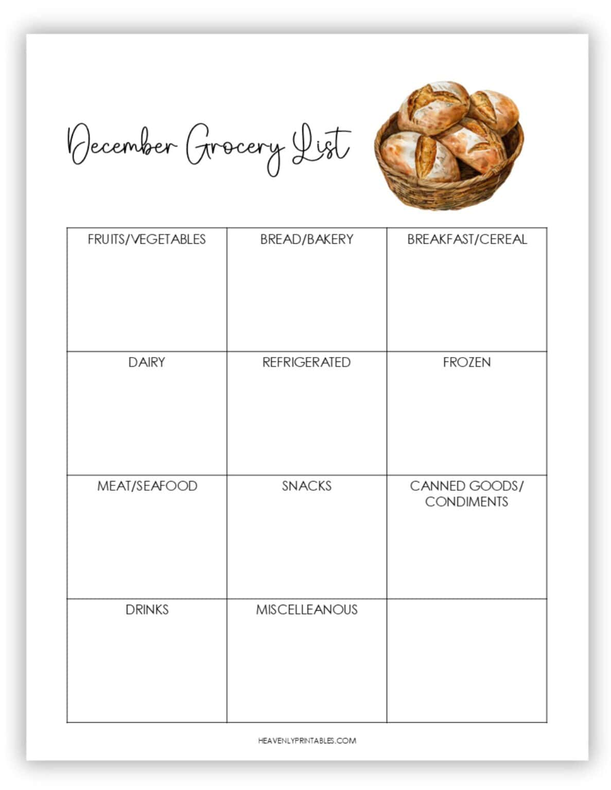 December Calendar Planner (Free PDF Printable) - Heavenly Printables