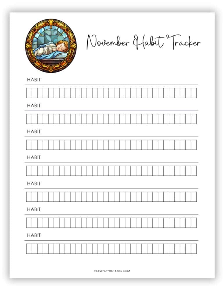 November Calendar Planner (Free PDF Printable) - Heavenly Printables