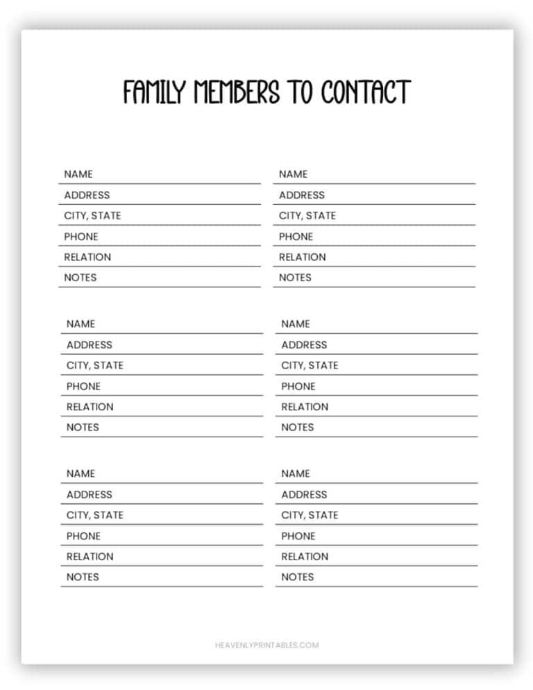 Final Wishes Planner (Free PDF Printable) - Heavenly Printables