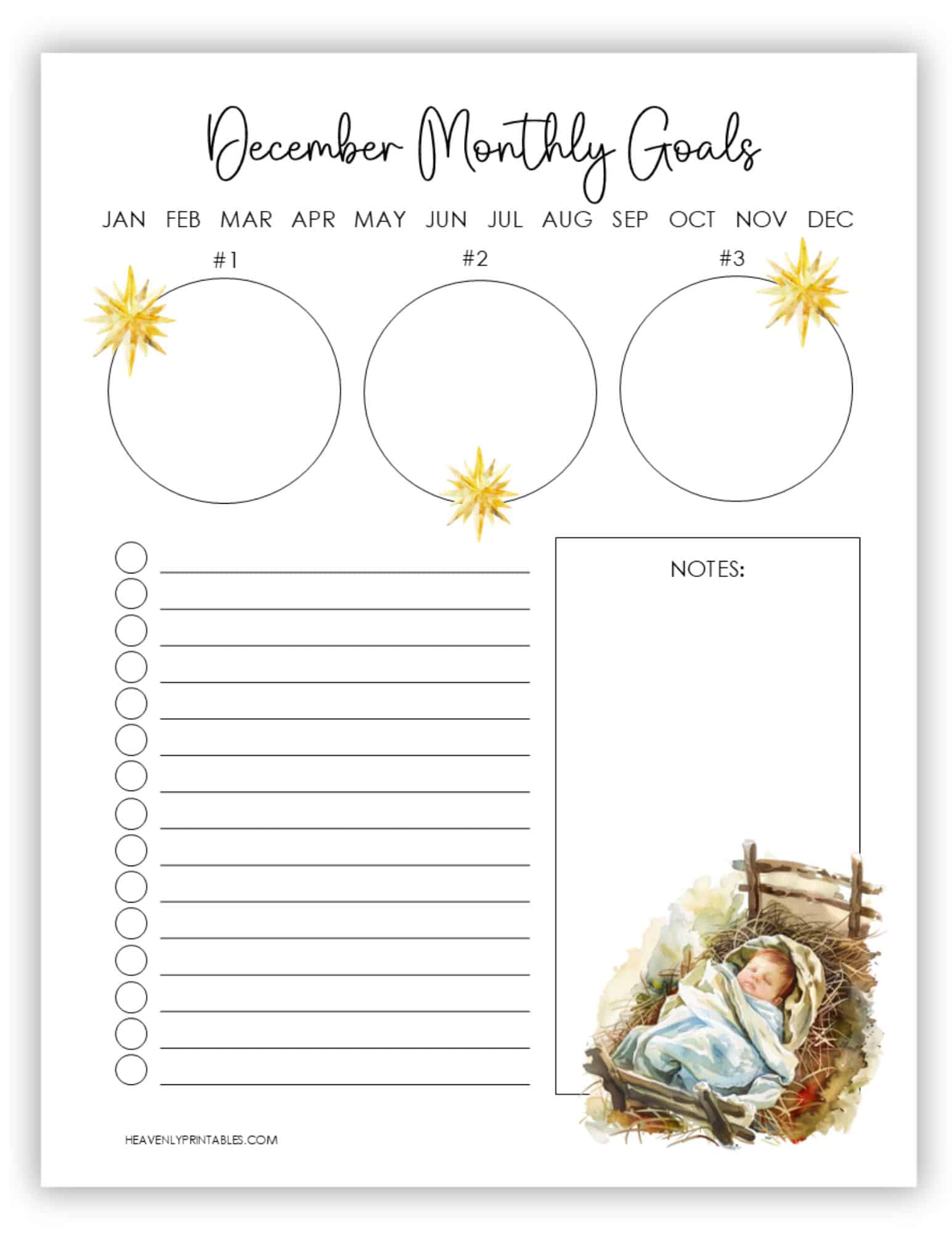 December Calendar Planner (Free PDF Printable) - Heavenly Printables