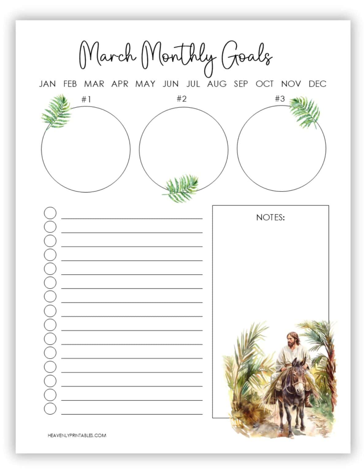 March Calendar Planner (Free PDF Printable) - Heavenly Printables