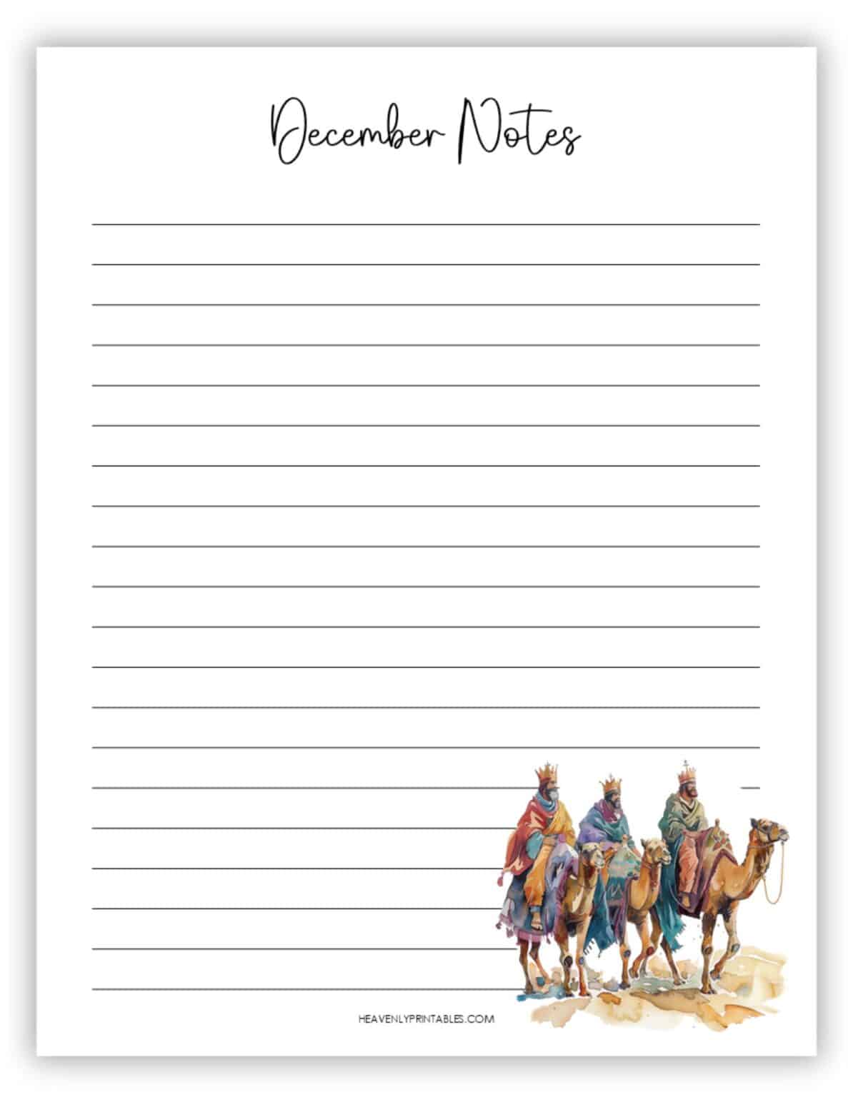 December Calendar Planner (Free PDF Printable) - Heavenly Printables