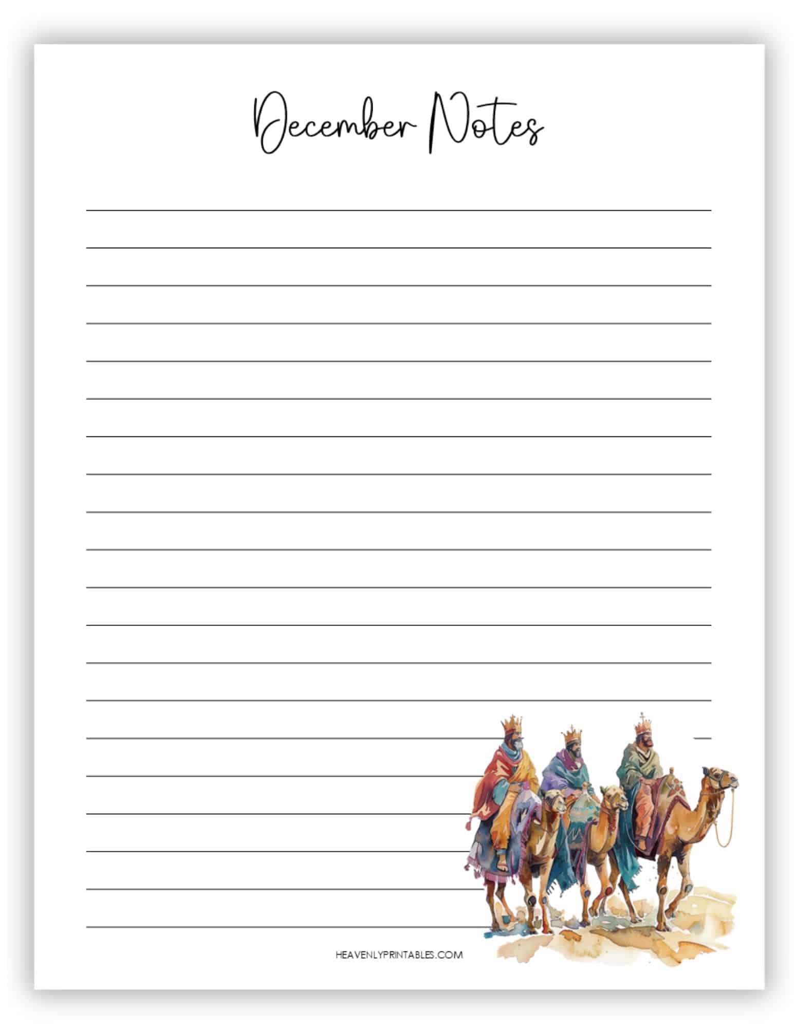 December Calendar Planner (Free PDF Printable) - Heavenly Printables