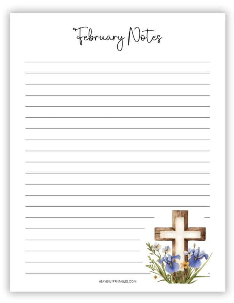 February Calendar Planner (Free PDF Printable) - Heavenly Printables