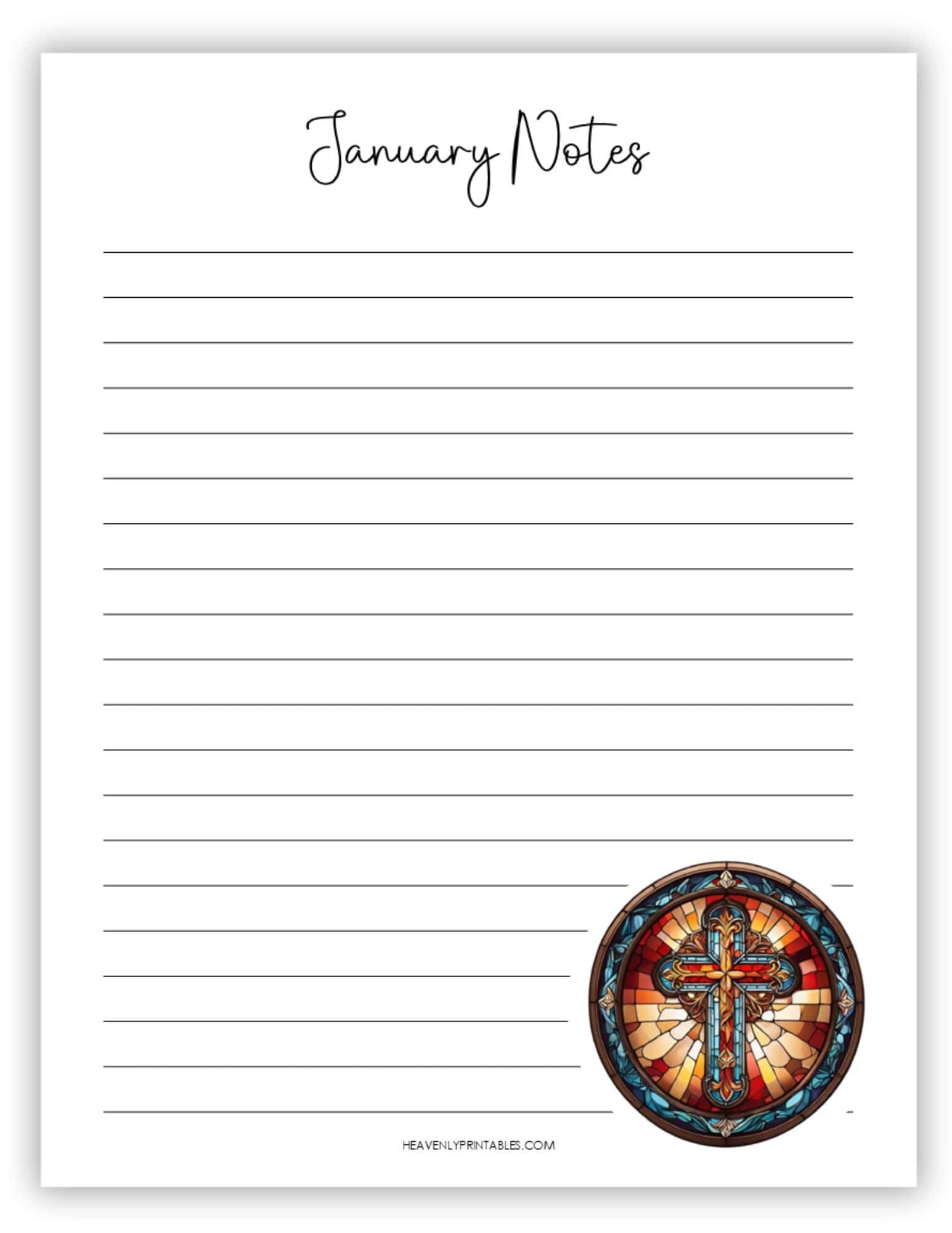 January Calendar Planner (Free PDF Printable) - Heavenly Printables