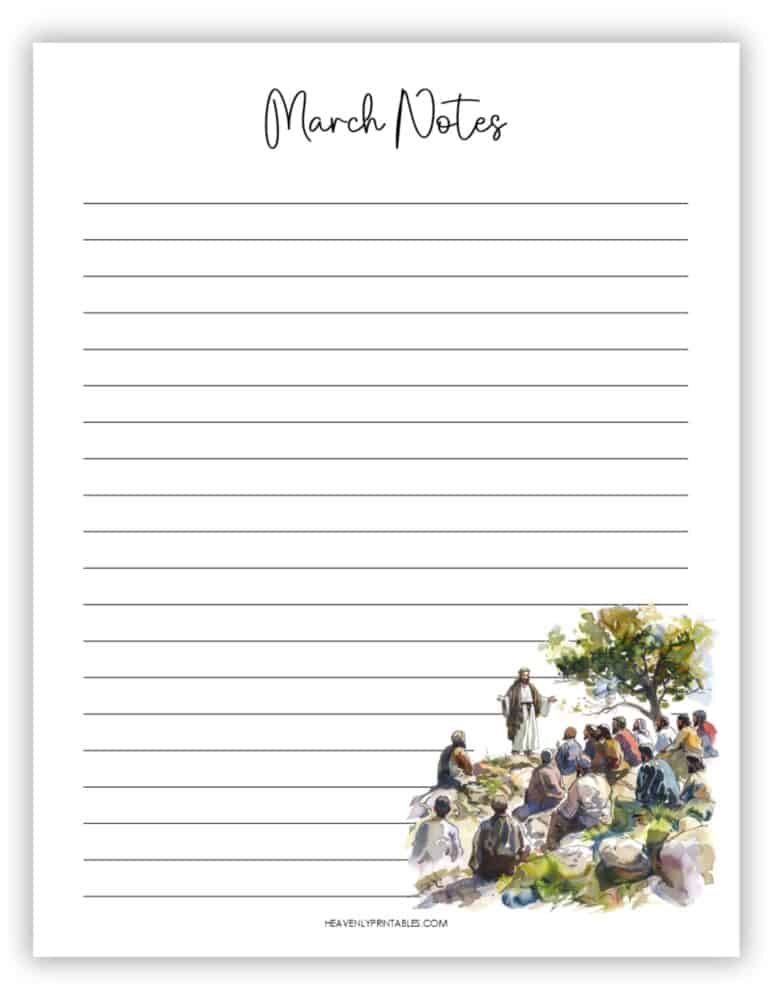 March Calendar Planner (Free PDF Printable) - Heavenly Printables