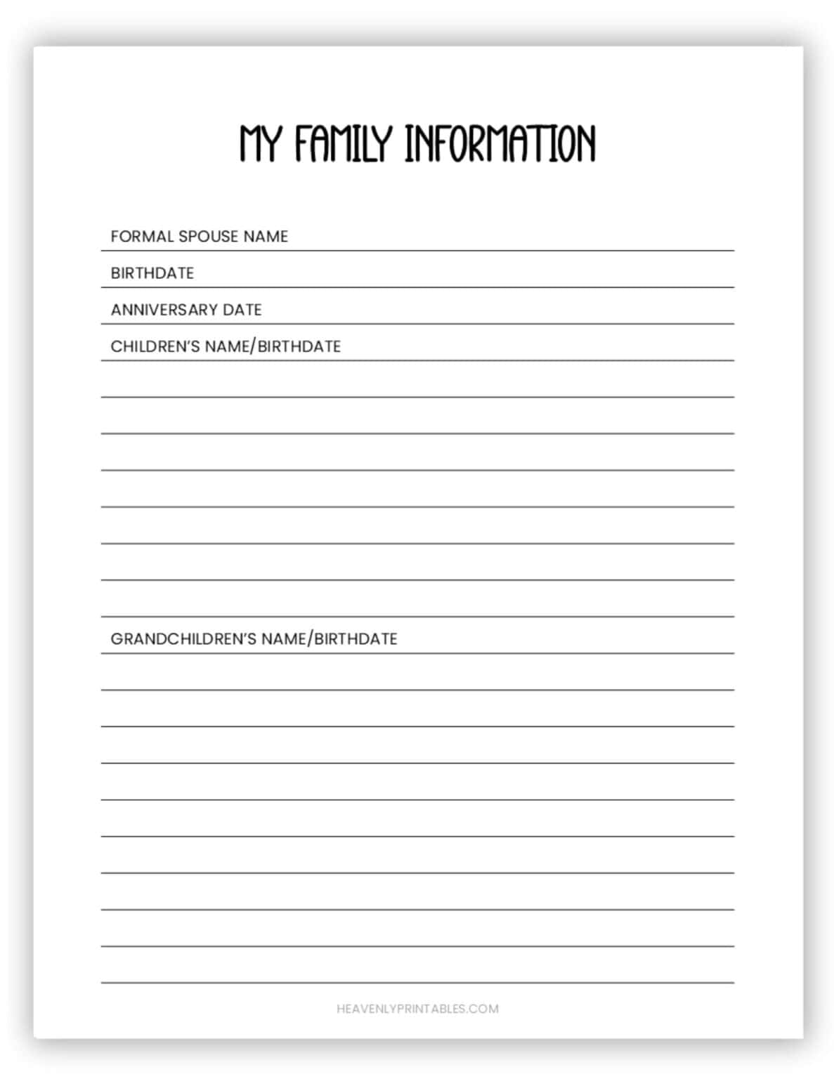 Final Wishes Planner (Free PDF Printable) - Heavenly Printables