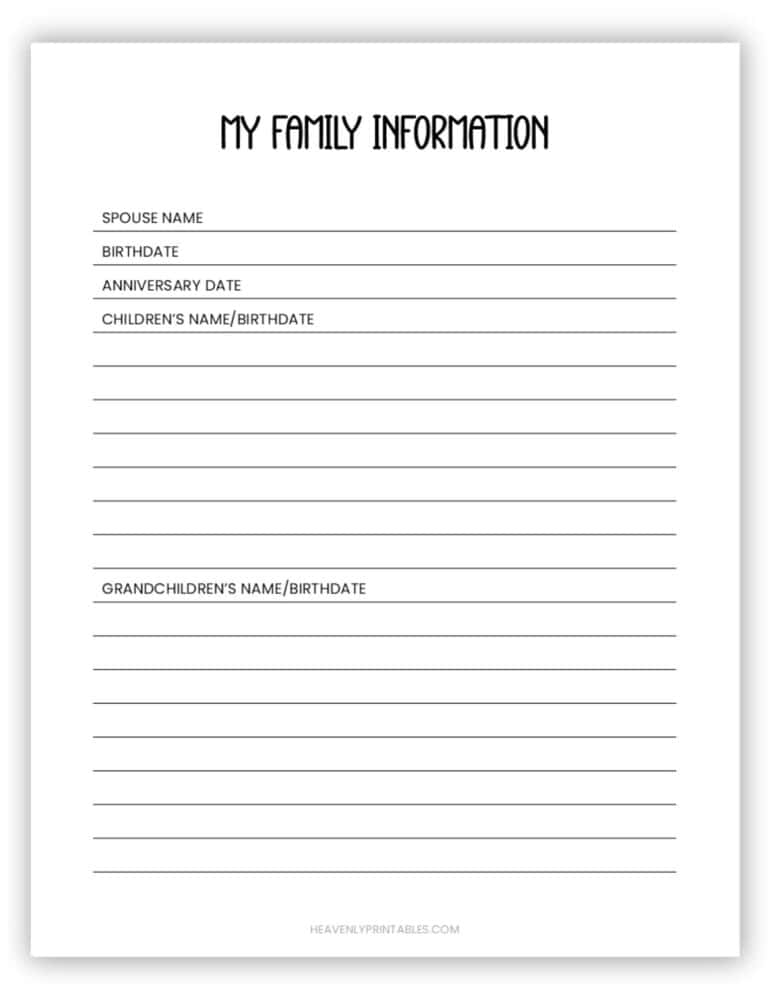 Final Wishes Planner (Free PDF Printable) - Heavenly Printables