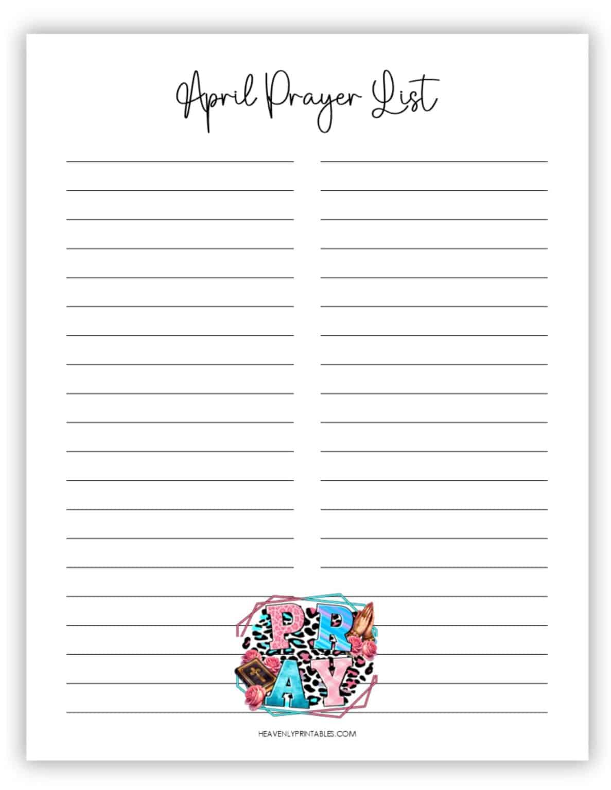 April Calendar Planner (Free PDF Printables) - Heavenly Printables
