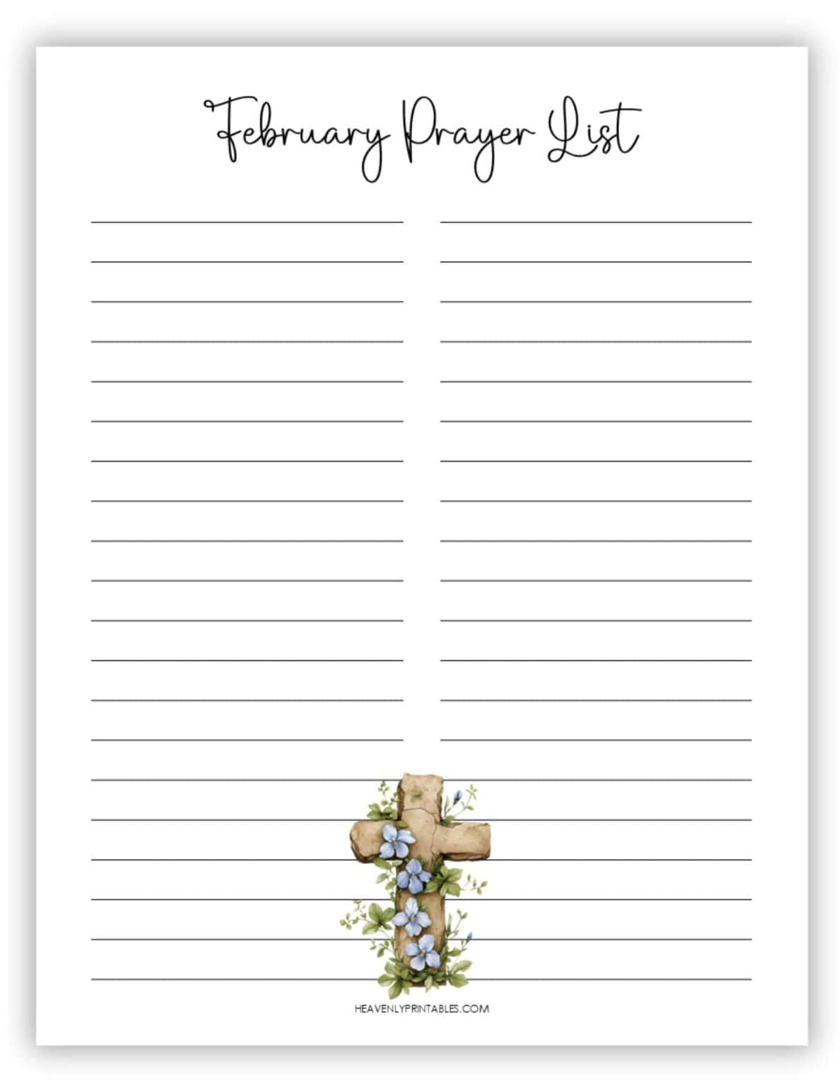 February Calendar Planner (Free PDF Printable) - Heavenly Printables
