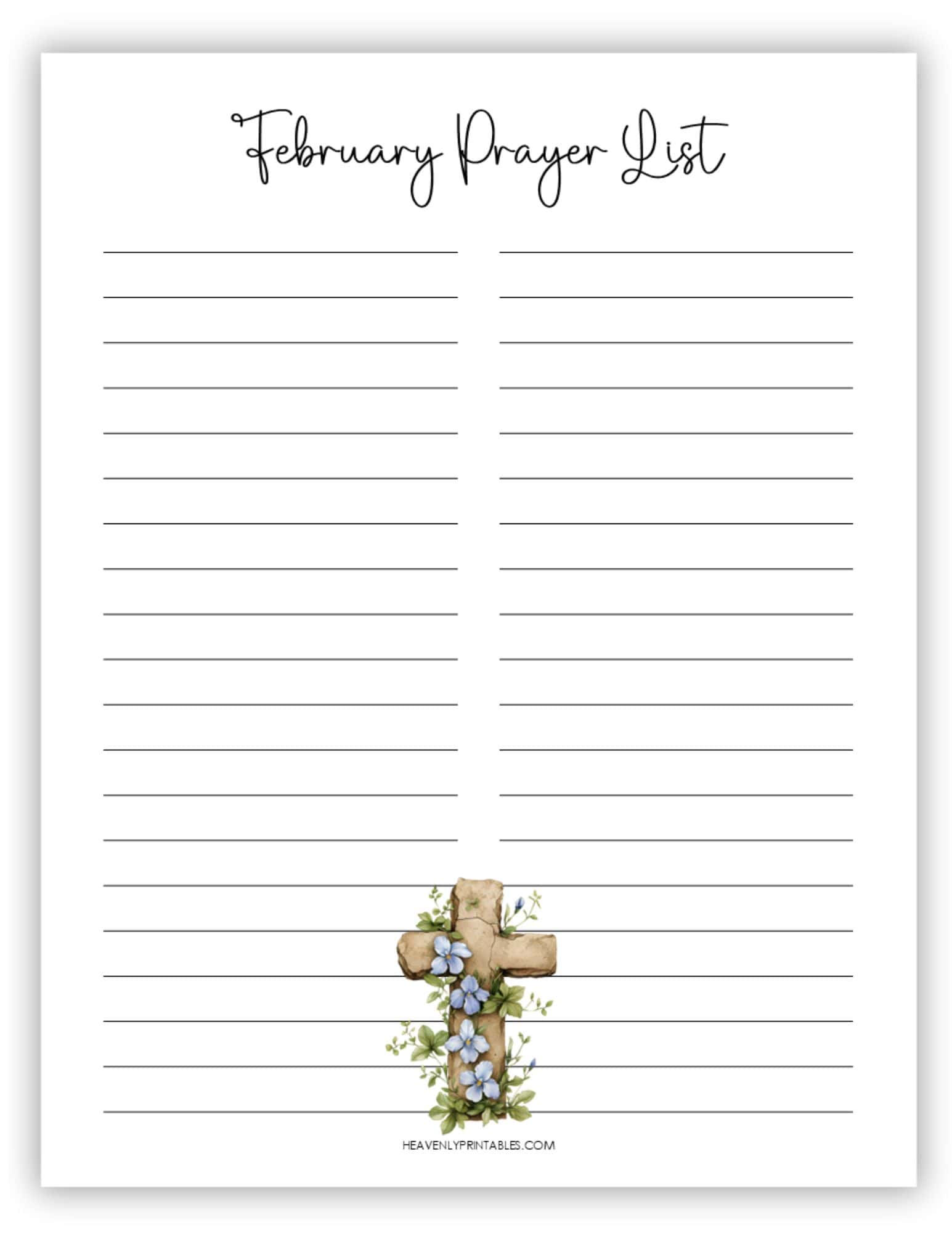 February Calendar Planner (Free PDF Printable) - Heavenly Printables