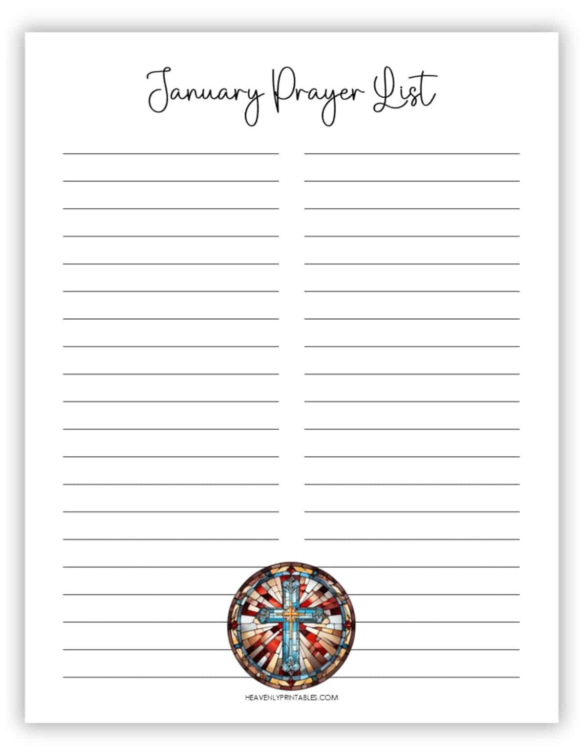 January Calendar Planner (Free PDF Printable) - Heavenly Printables