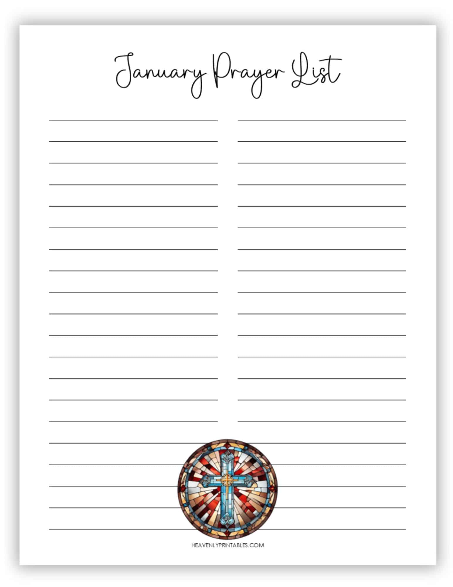January Calendar Planner (Free PDF Printable) - Heavenly Printables