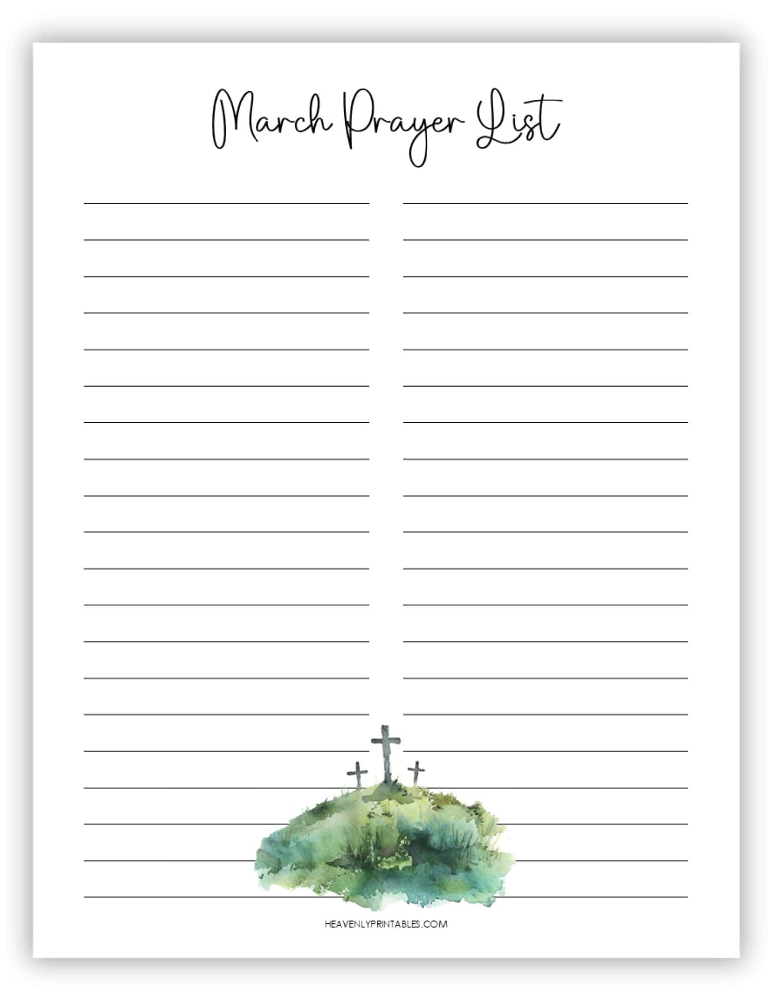 March Calendar Planner (Free PDF Printable) - Heavenly Printables